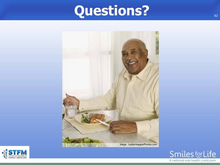 Module 8 Slide 62 | Smiles for Life Oral Health