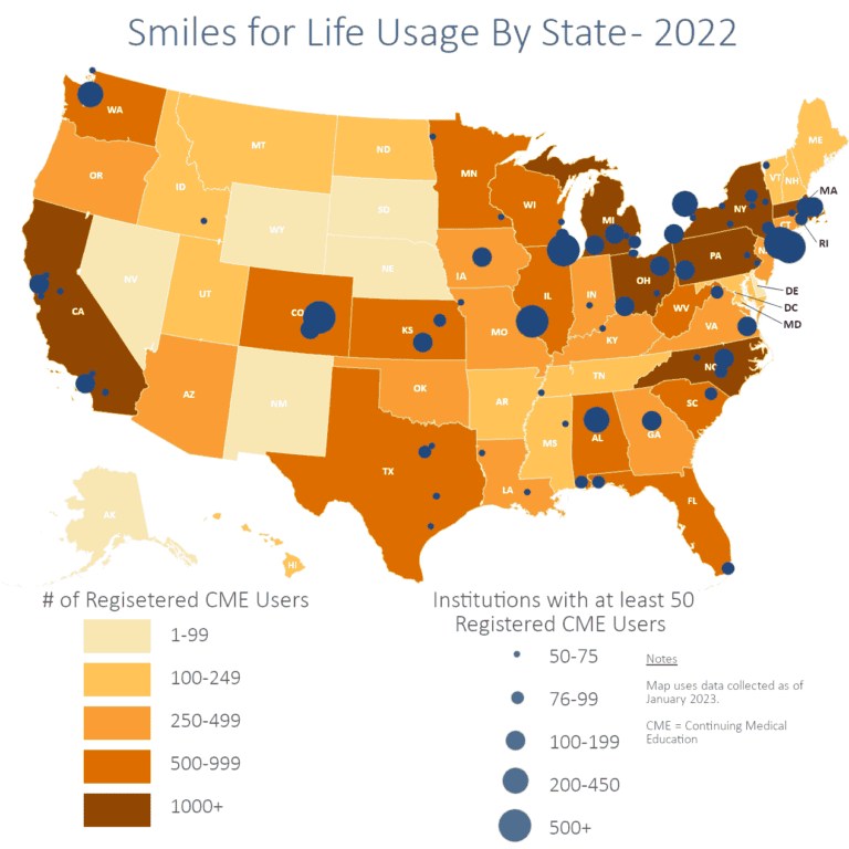 state user map | Smiles for Life Oral Health
