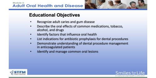 Download Slides – Module 3 Adult Oral Health | Smiles for Life Oral Health